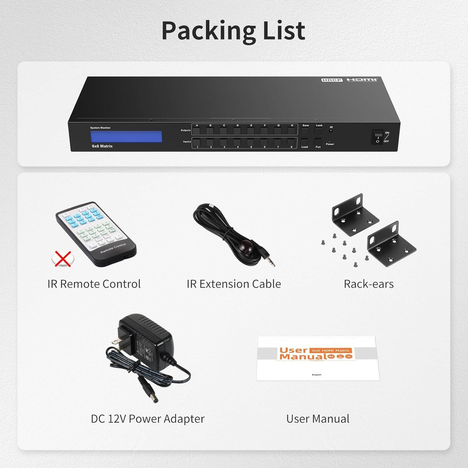 8x8 HDMI Matrix 4K Matrix Switcher from China manufacturer - Caratar